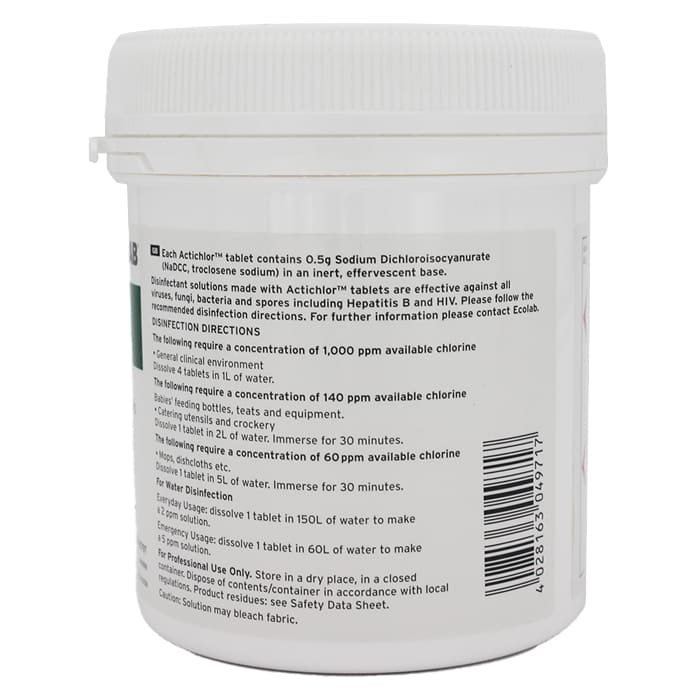 Actichlor Chlorine Cleaning & Disinfectant Tablets | 0.5g