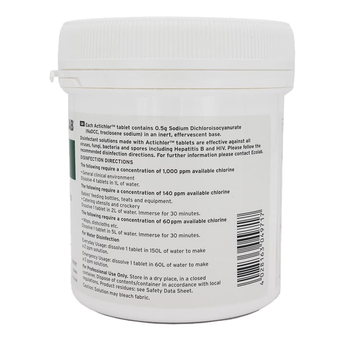 Actichlor Chlorine Cleaning & Disinfectant Tablets | 0.5g or 1.7g