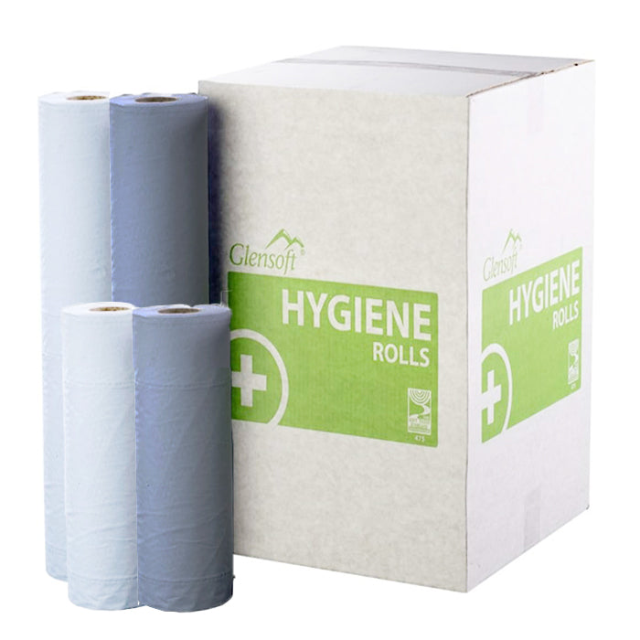 Glensoft Hygiene Paper Couch Rolls | Blue or White | 10" or 20"